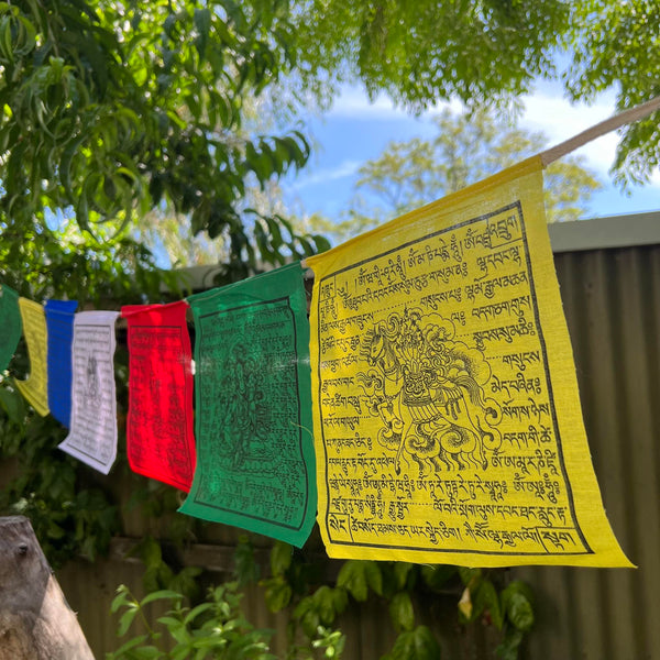 100% Cotton Prayer Flags - 2.2m span - Jalu Jems - Buddhist Supplies ...