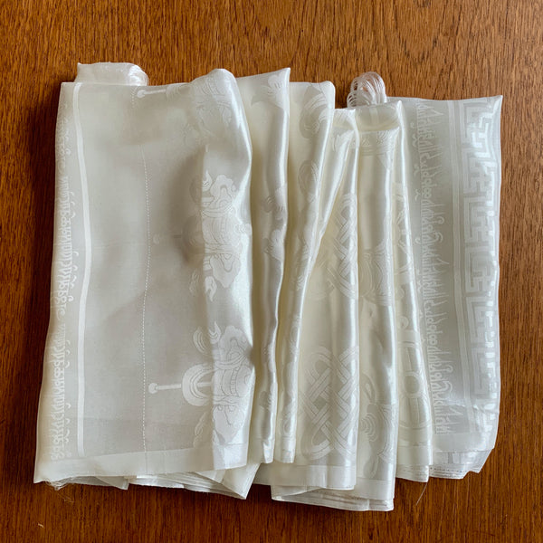 Offering Scarf 2.5m - White - Jalu Jems - Buddhist Supplies Australia