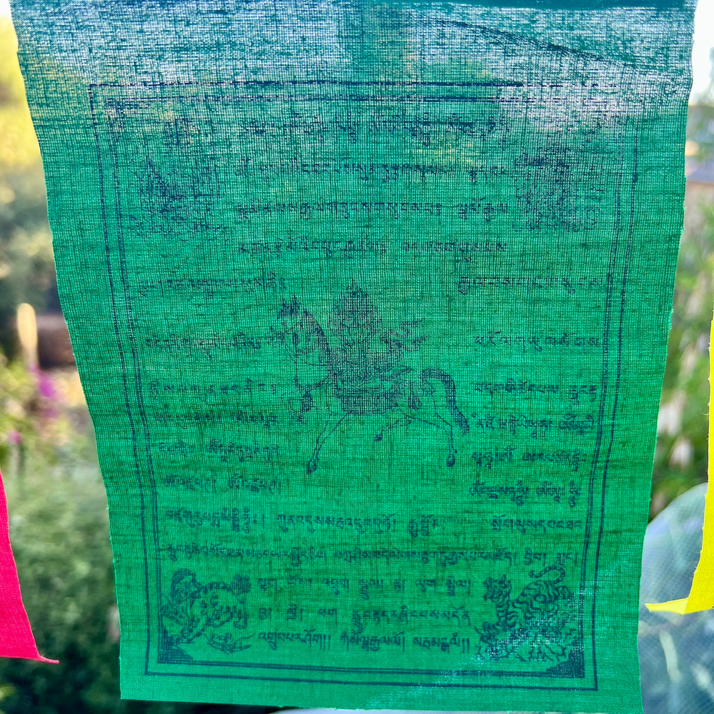 100% Cotton Windhorse Prayer Flags - Jalu Jems - Buddhist Supplies ...