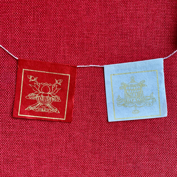 Lokta Paper Prayer Flags - 8 Auspicious Symbols - Jalu Jems - Buddhist ...